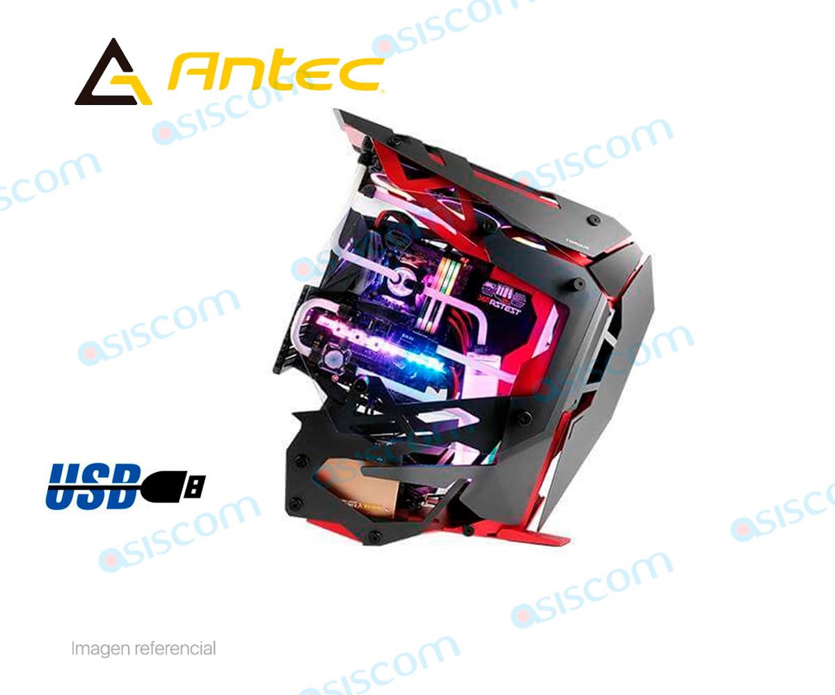 CASE GAMING ANTEC TORQUE ( 0-761345-80017-4 ) S/ FUENTE | NEGRO ROJO ...