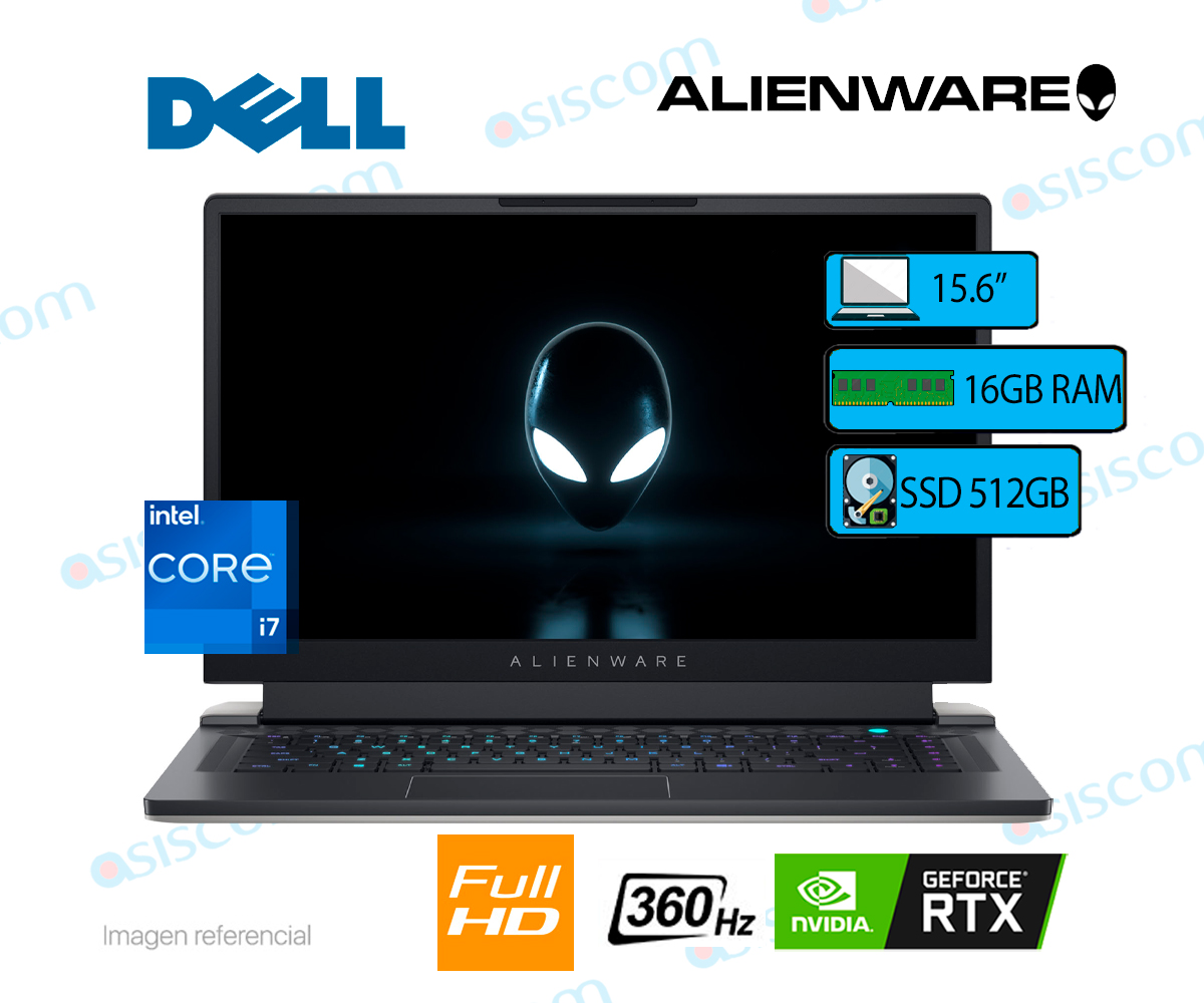 LAPTOP DELL ALIENWARE X15 R1 CI7 16GB SSD 512GB RTX3070 15.6"