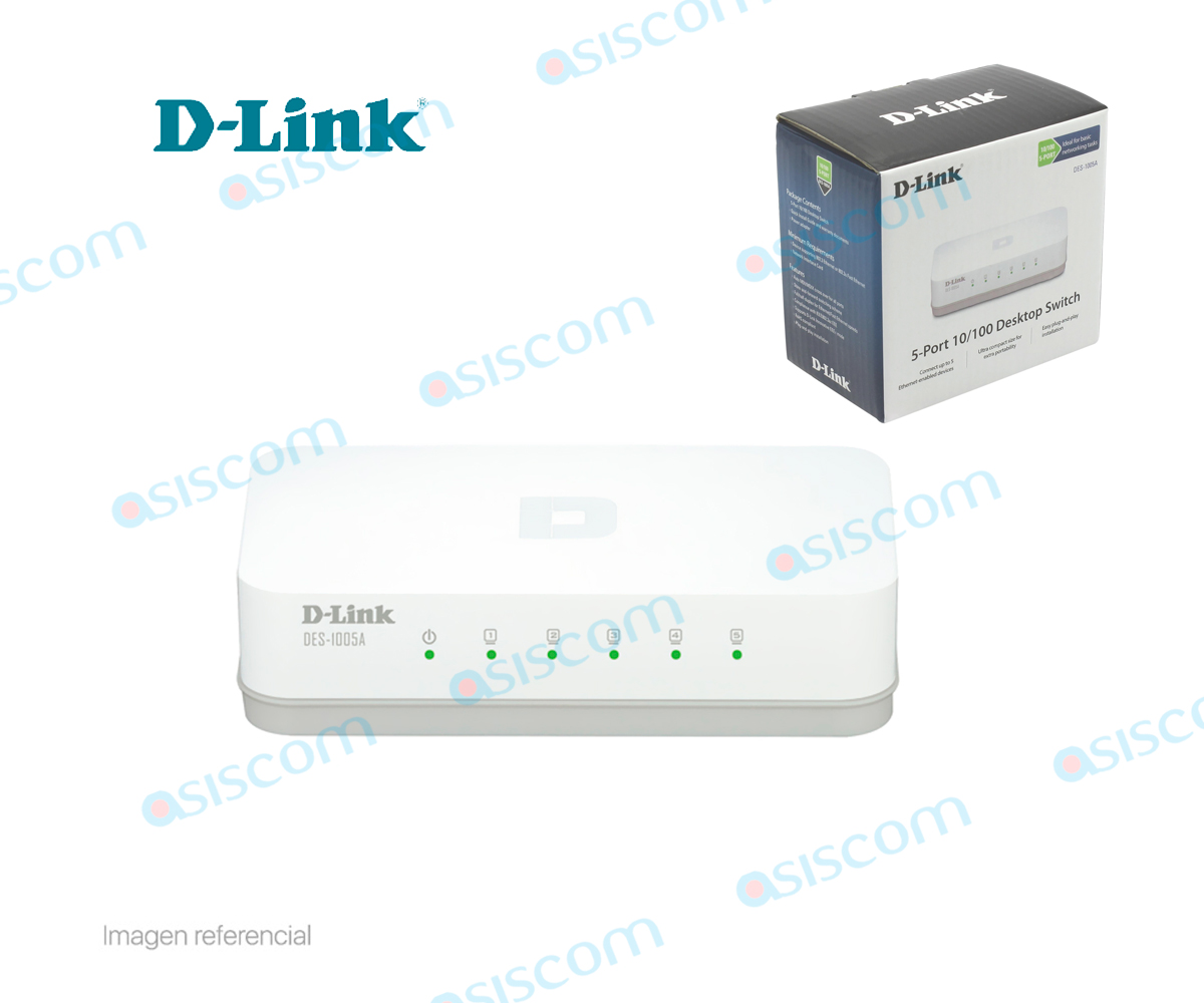 SWITCH D-LINK 5 PUERTOS ( DES-1005A ) 10/100 MBPS