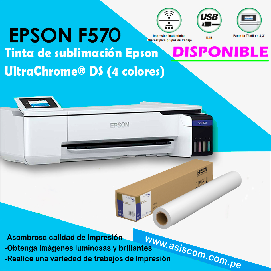 IMPRESORA PLOTTER SUBLIMACION EPSON SURECOLOR F570