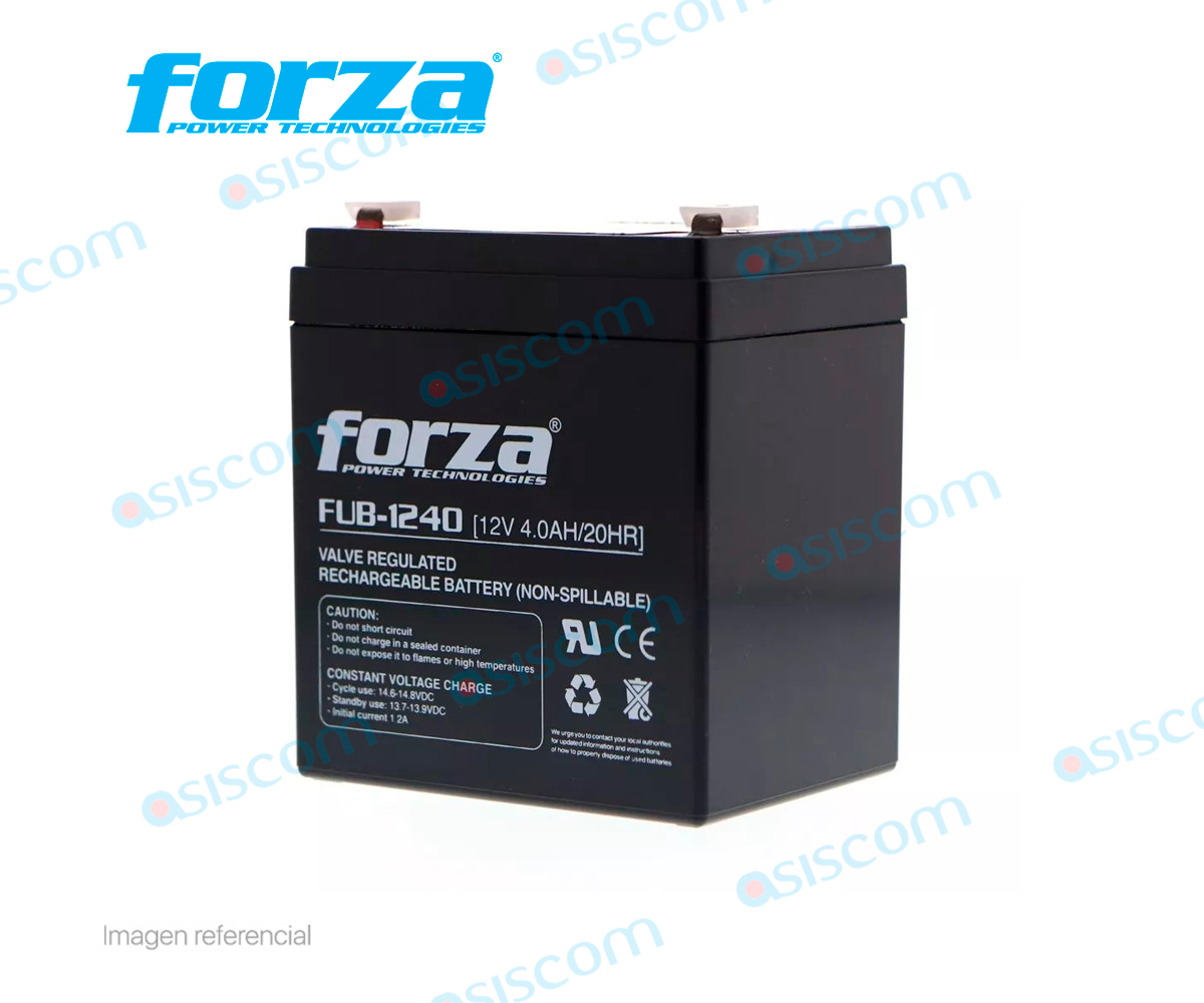 BATERIA FORZA RECARGABLE ( FUB-1240 ) 20 HORAS | 12V - 4AH