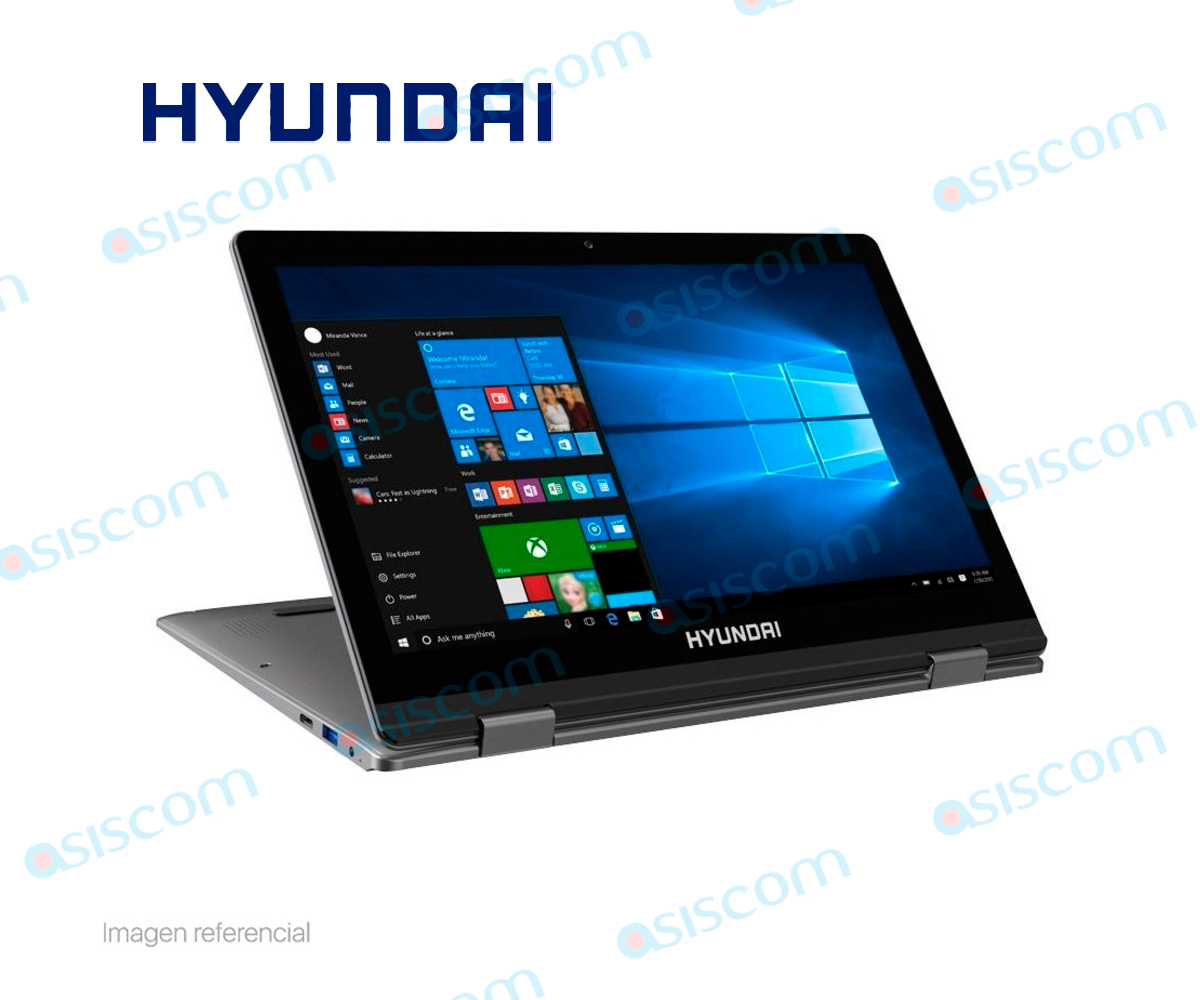 LAPTOP CONVERTIBLE HYUNDAI HYFLIP 2 EN 1 CELERON 4GB SSD 64GB 11.6″ W