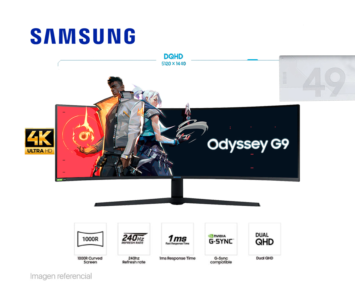 MONITOR 49" SAMSUNG ODYSSEY G9 QLED Curvo 240Hz