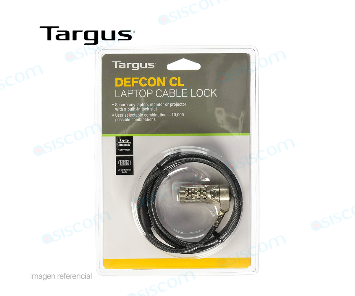 CABLE SEGURIDAD TARGUS DEFCON CL – ACERO CON CLAVE PA410U