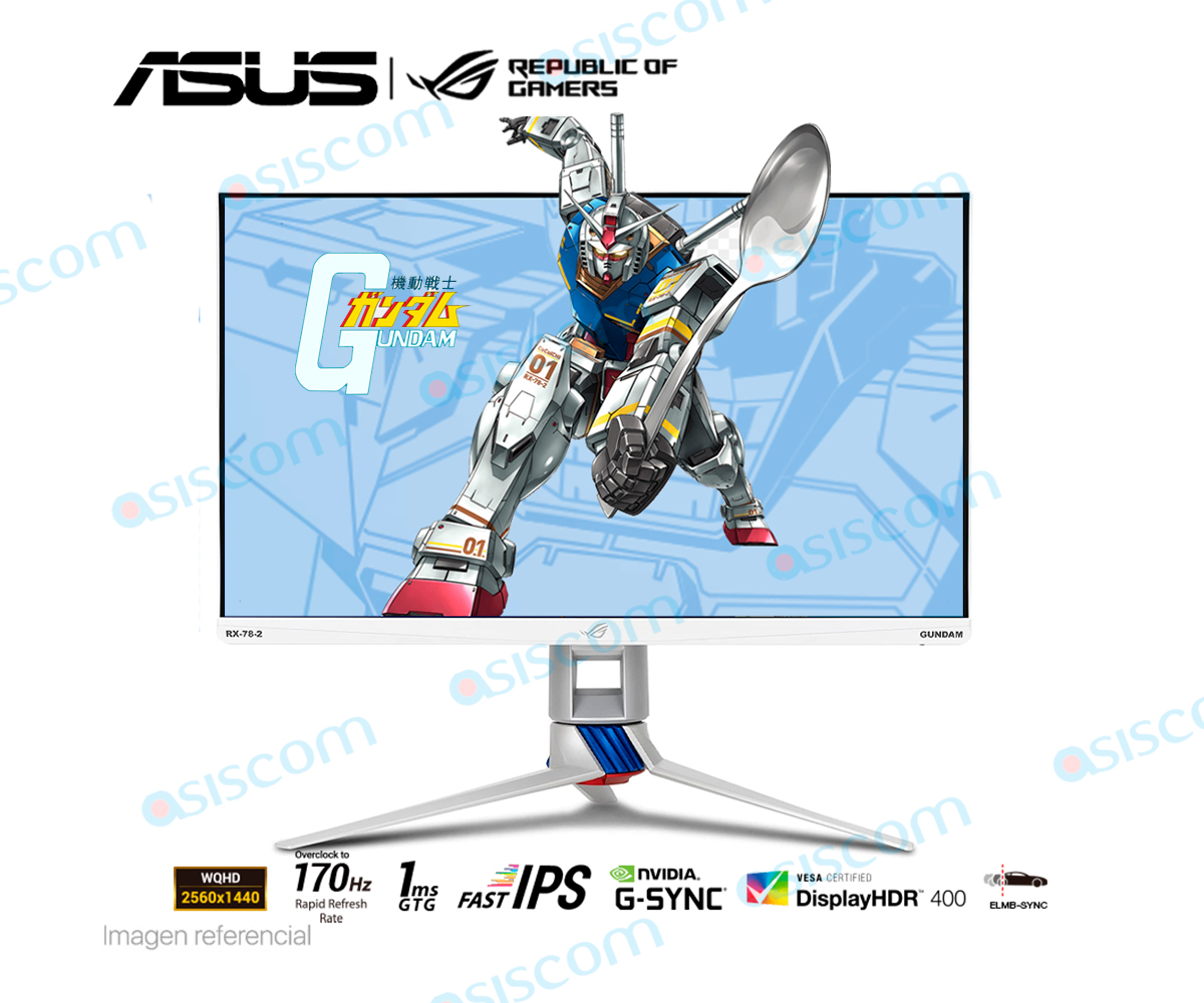 MONITOR LED 27"ASUS ROG STRIX XG279Q-G GUNDAM EDITION 2560X1440 HDMI DP ...
